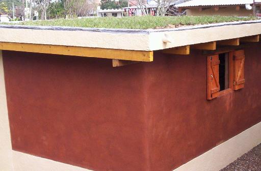 Tecnicas: Revoque de tierra colorda y techo verde -(Restoran en Termas ...